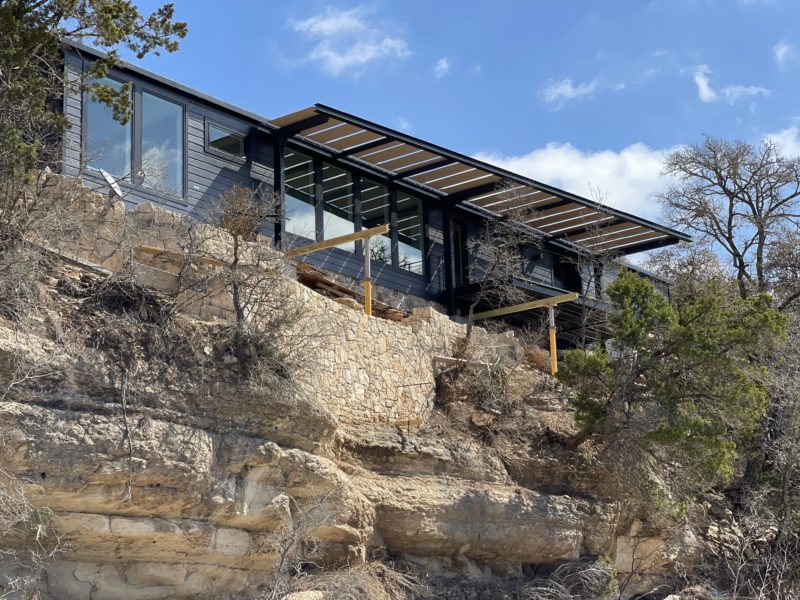 Custom shade panel trellis - Austin American Awning