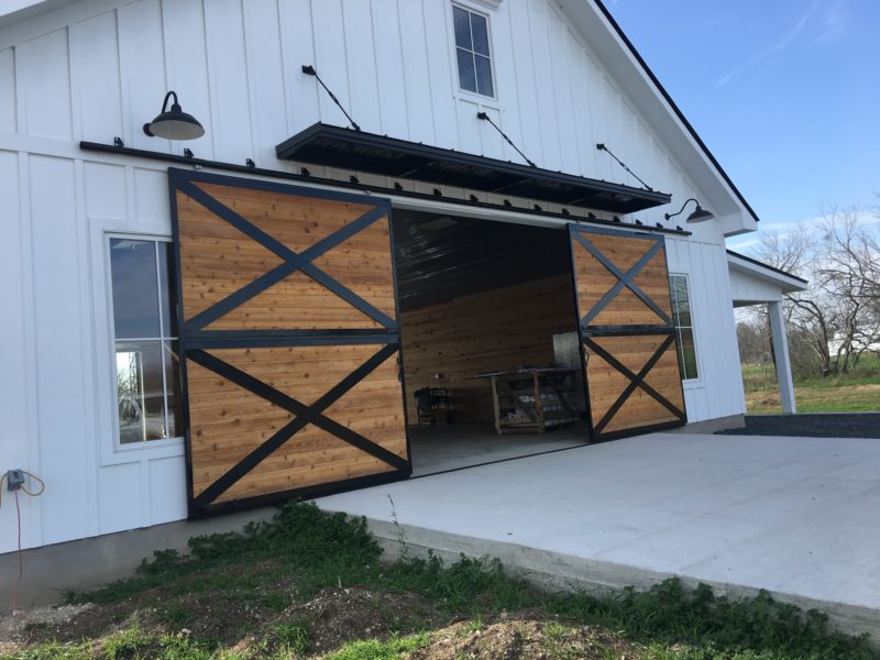 Standing seam awning with hanger rods - Austin American Awning